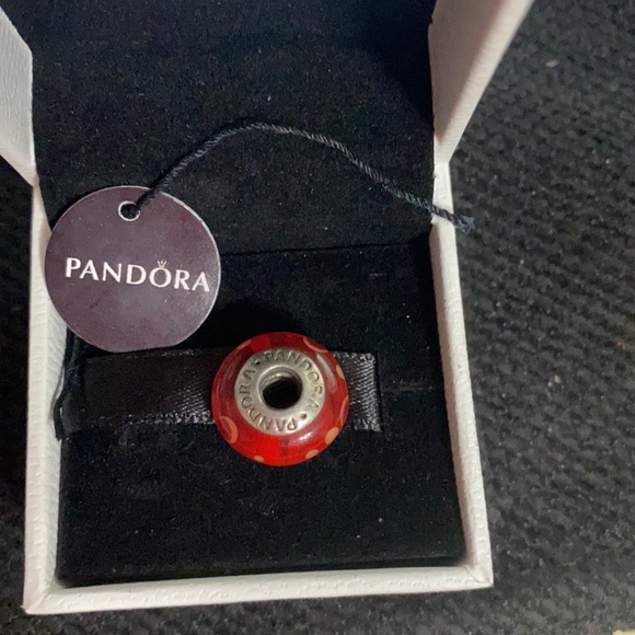 Pandora | Jewelry | Authentic Pandora Red Murano Glass Charm Preowned ...